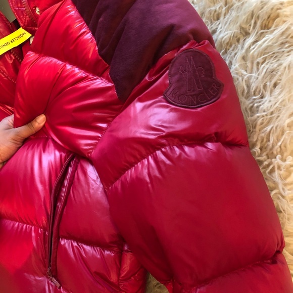 Moncler | Jackets & Coats | Red Moncler Bubble Jacket | Poshmark
